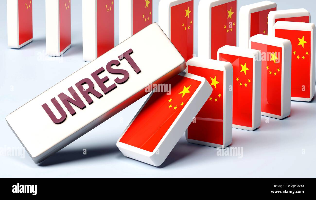 China and unrest, causing a national problem and a falling economy ...