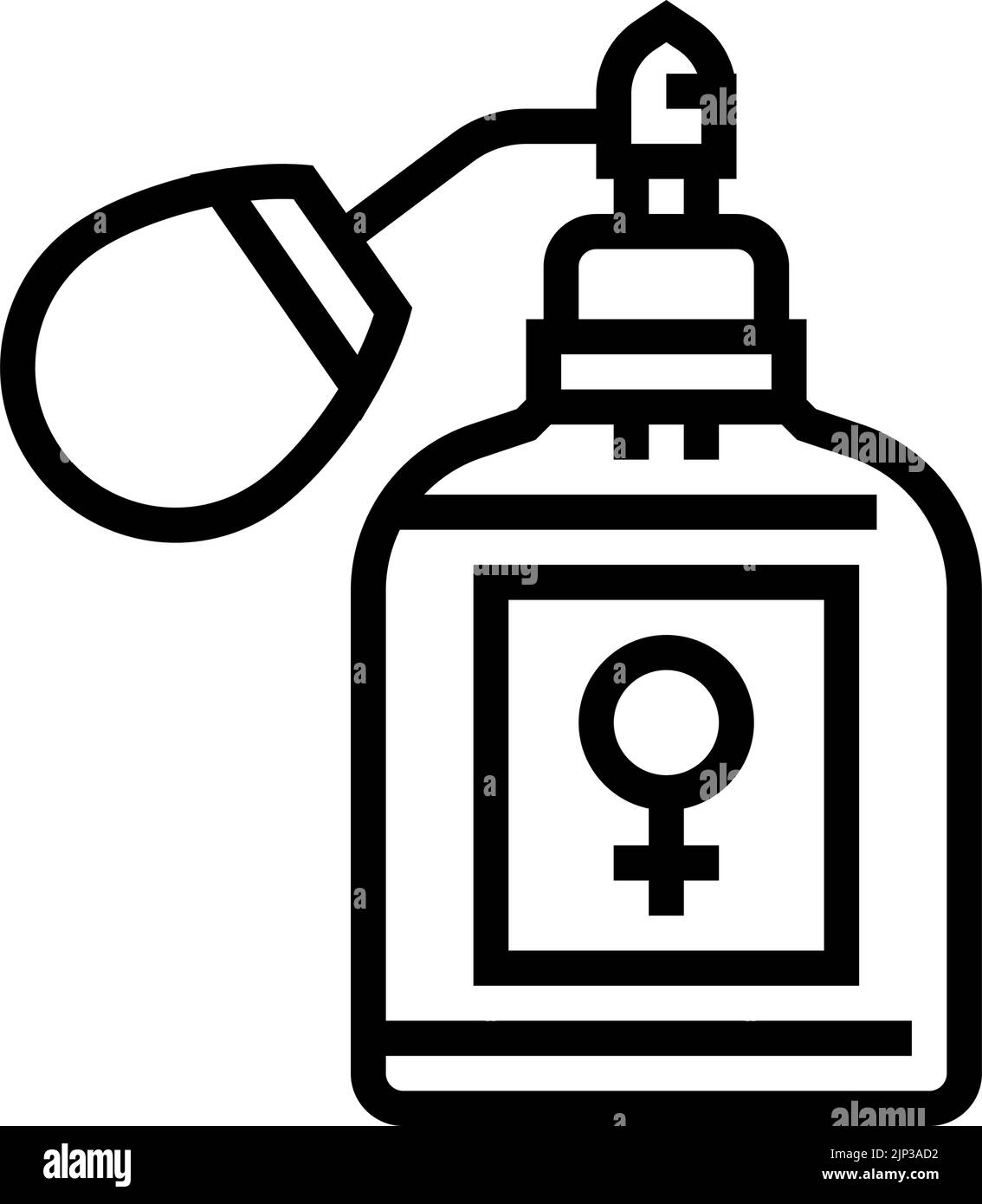 woman fragrance bottle perfume line icon vector illustration Stock ...