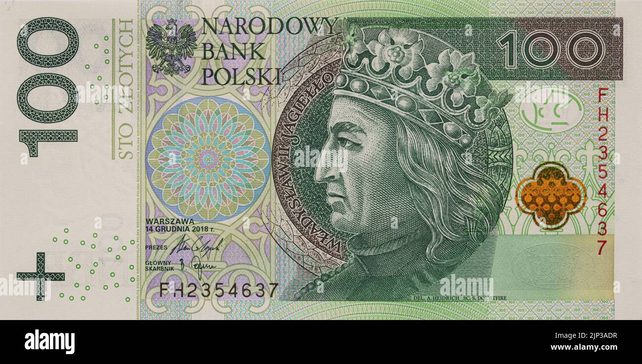 100 zlotych bill hi-res stock photography and images - Alamy