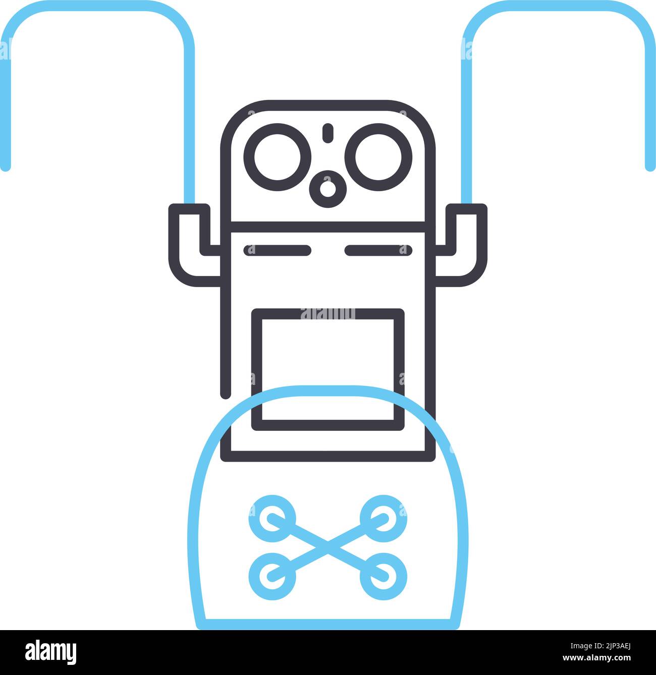 audio producer line icon, outline symbol, vector illustration, concept ...