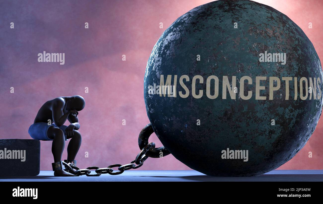 Misconceptions that limits life and make suffer, imprisoning in painful ...