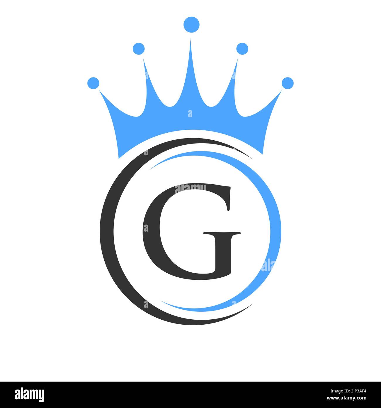 Letter G Crown Logo Template. Royal Crown Logotype Luxury Sign for ...