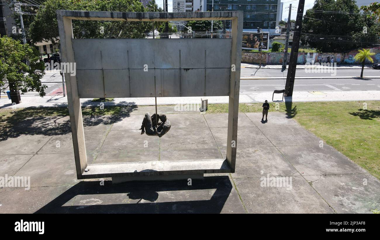 Recife, Brazil. 15th Aug, 2022. The Monument to Torture Never Again is ...