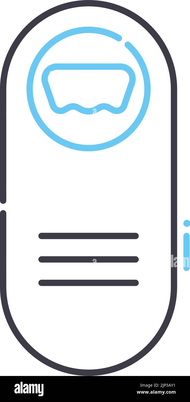 bottle opener line icon, outline symbol, vector illustration, concept ...