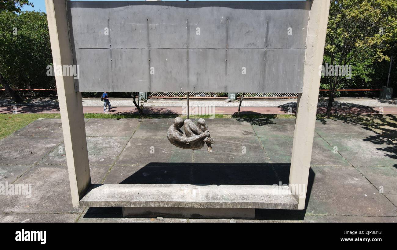 Recife, Brazil. 15th Aug, 2022. The Monument to Torture Never Again is ...