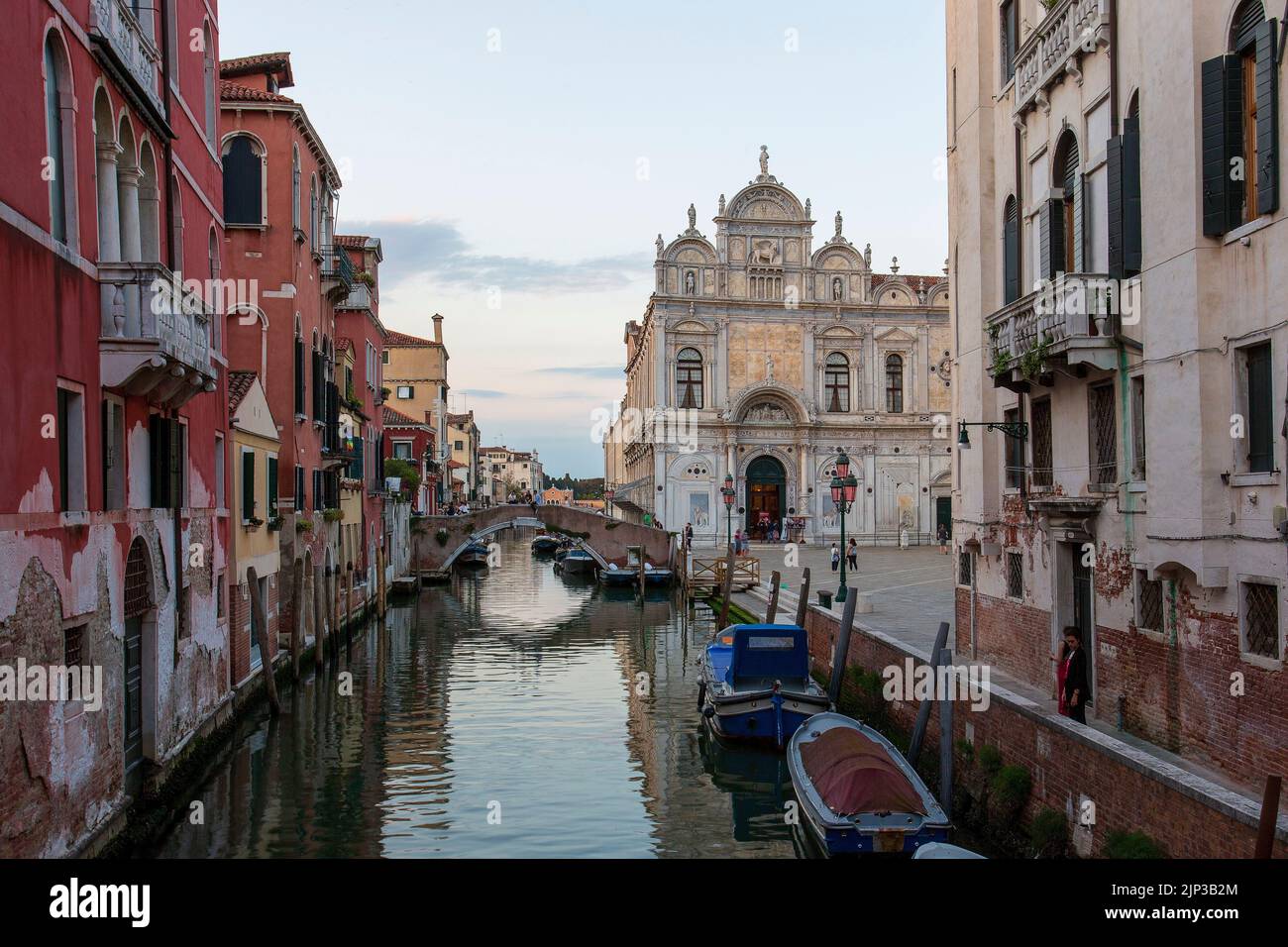 A beautiful shot of historic buildings near the canal in Venice, Italy ...