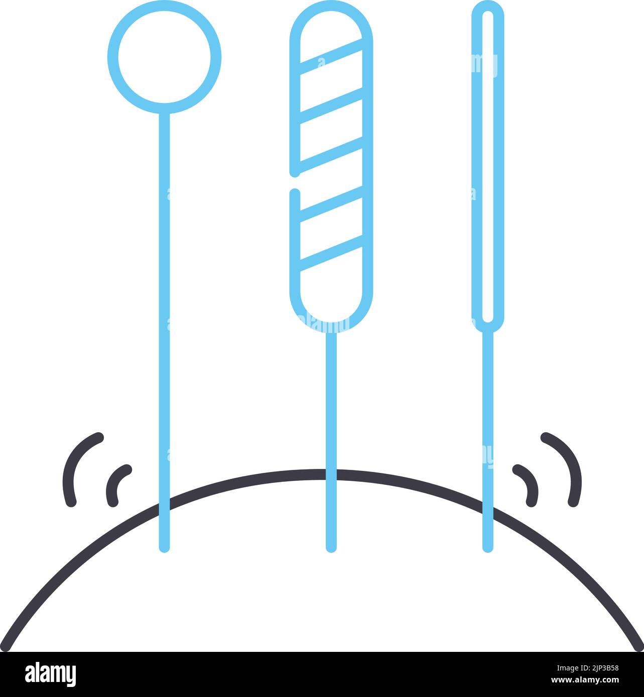 acupuncture line icon, outline symbol, vector illustration, concept ...
