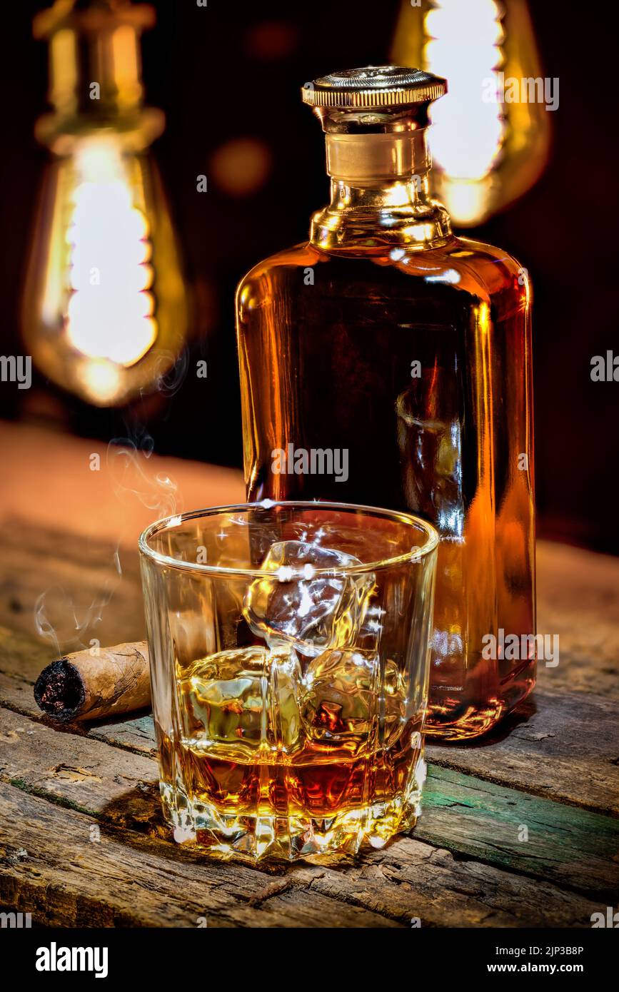 spirit, whiskey, on the rocks, spirits, alcohol, whiskeys Stock Photo ...