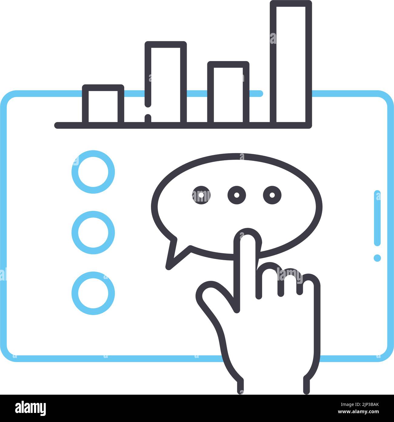 accounting system line icon, outline symbol, vector illustration ...