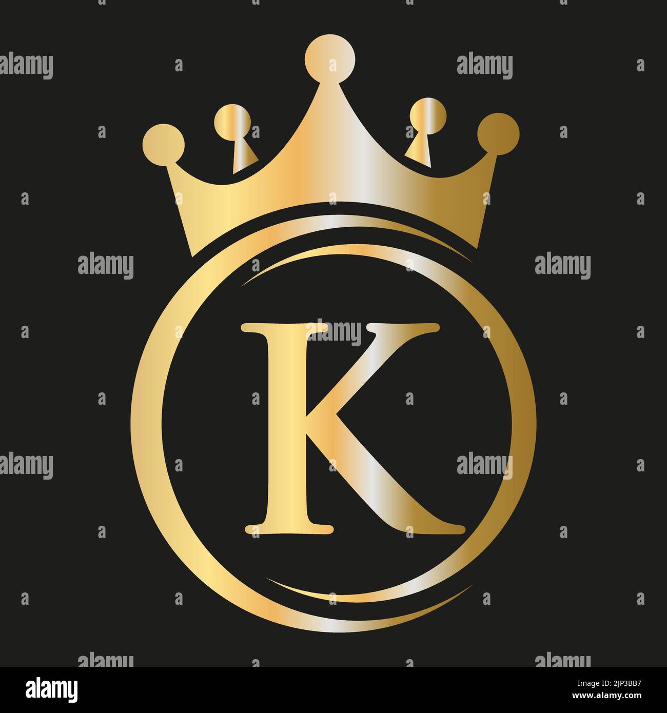 Letter K Crown Logo. Royal Crown Logo for Spa, Yoga, Beauty, Fashion ...