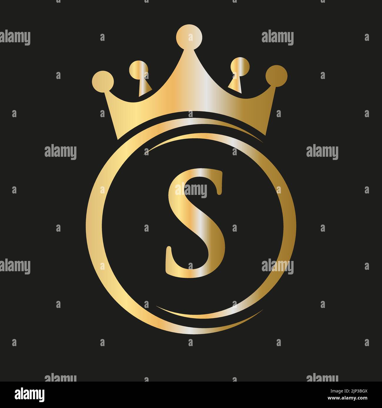 Letter S Crown Logo. Royal Crown Logo for Spa, Yoga, Beauty, Fashion ...