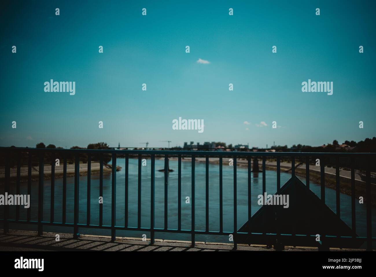The river view from a small bridge Stock Photo - Alamy