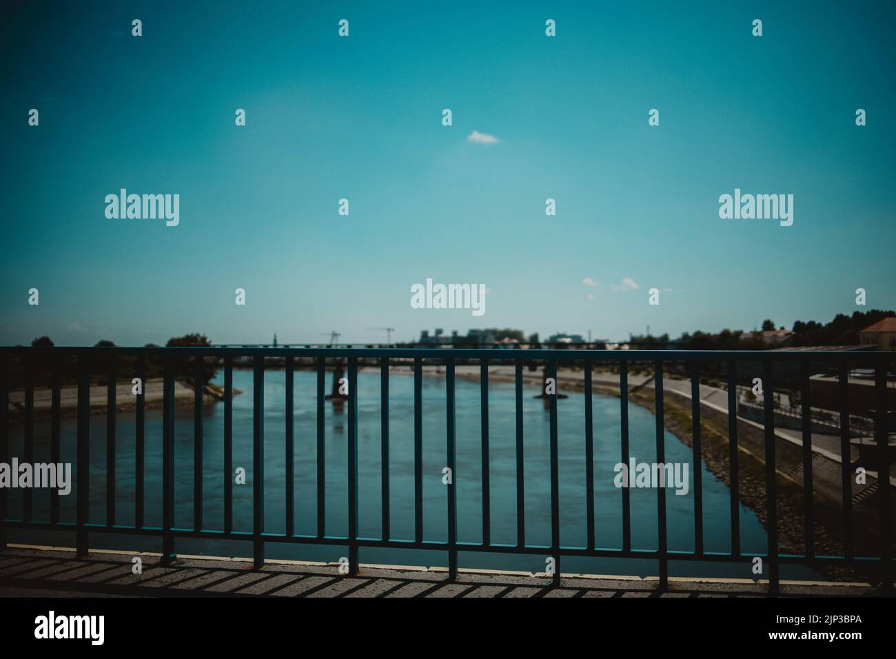 The river view from a small bridge Stock Photo - Alamy