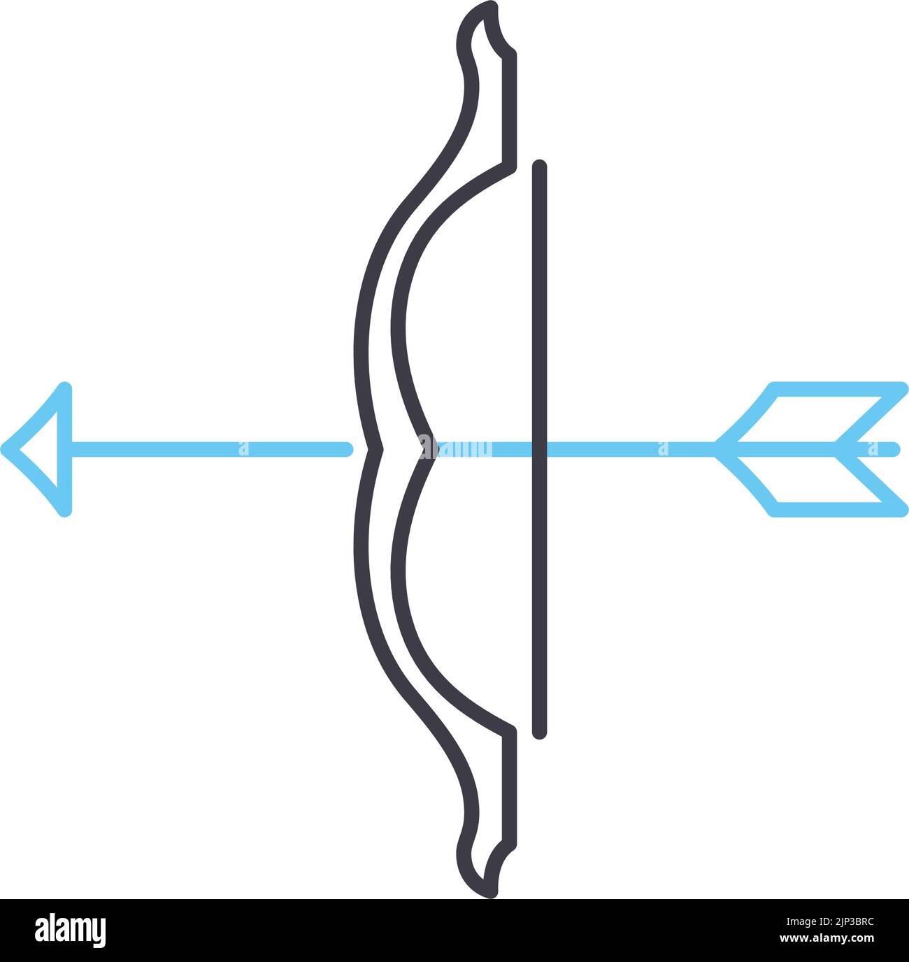 bow line icon, outline symbol, vector illustration, concept sign Stock ...