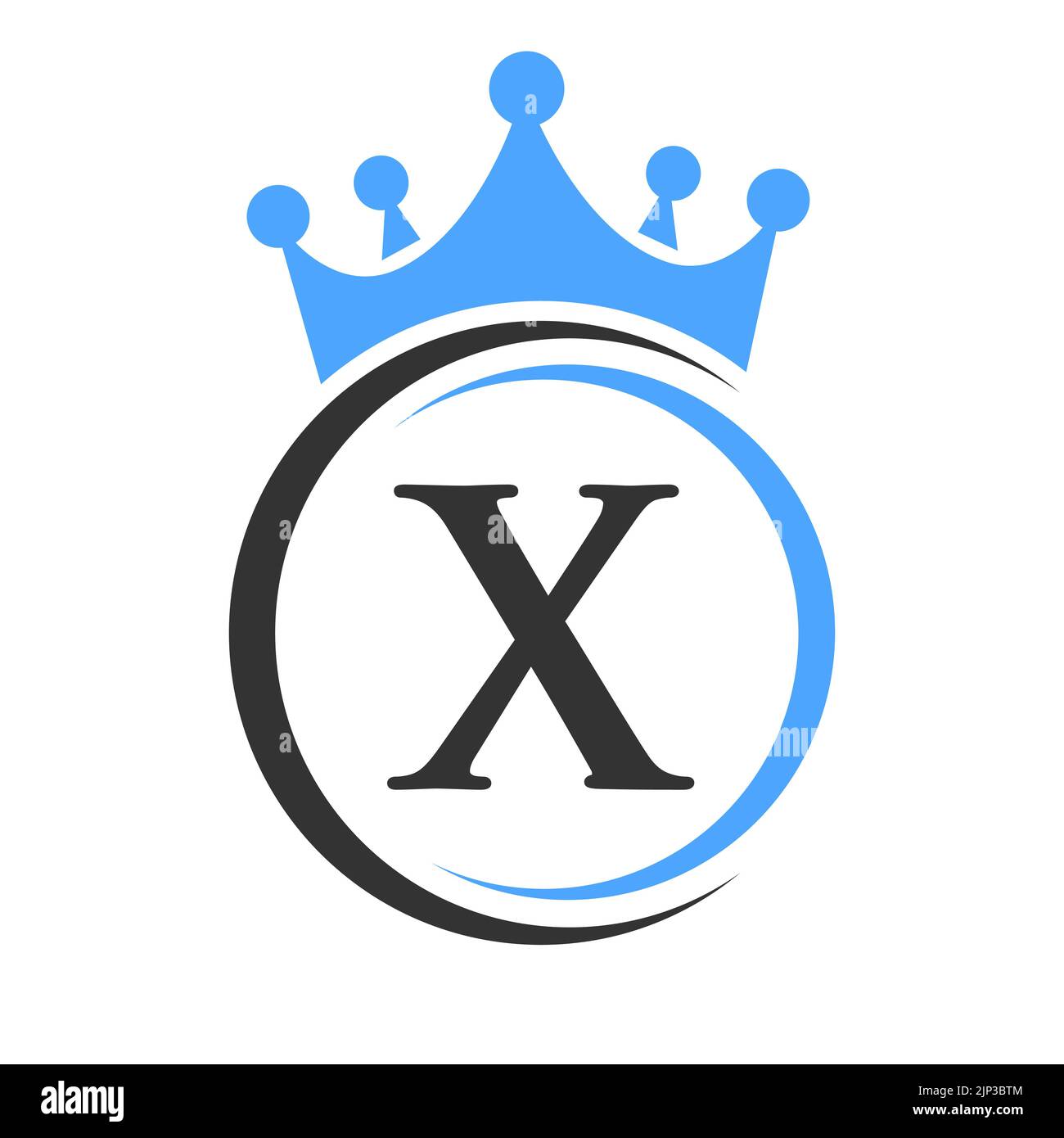 Letter X Elegant Crown Logo Template. Royal Crown Logotype Luxury Sign ...