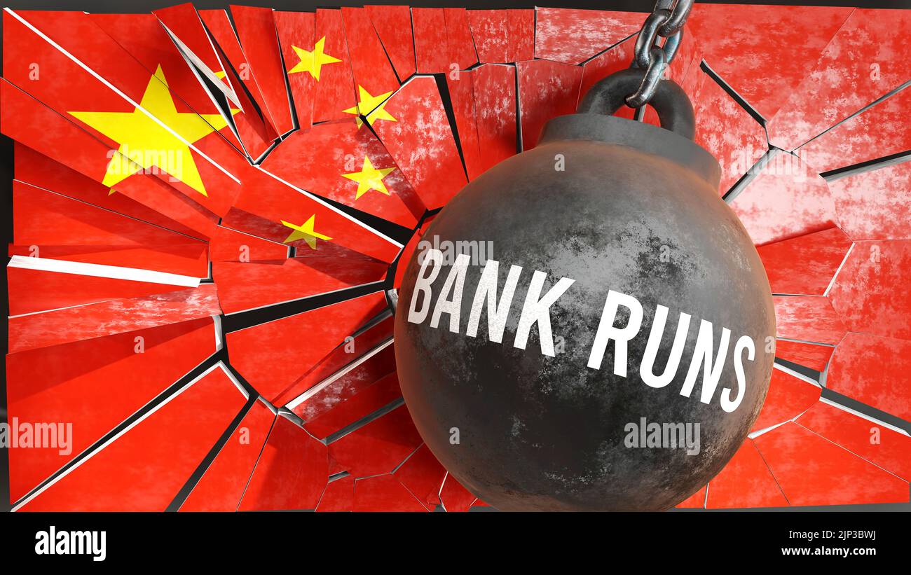 China and Bank runs that destroys the country and wrecks the economy ...