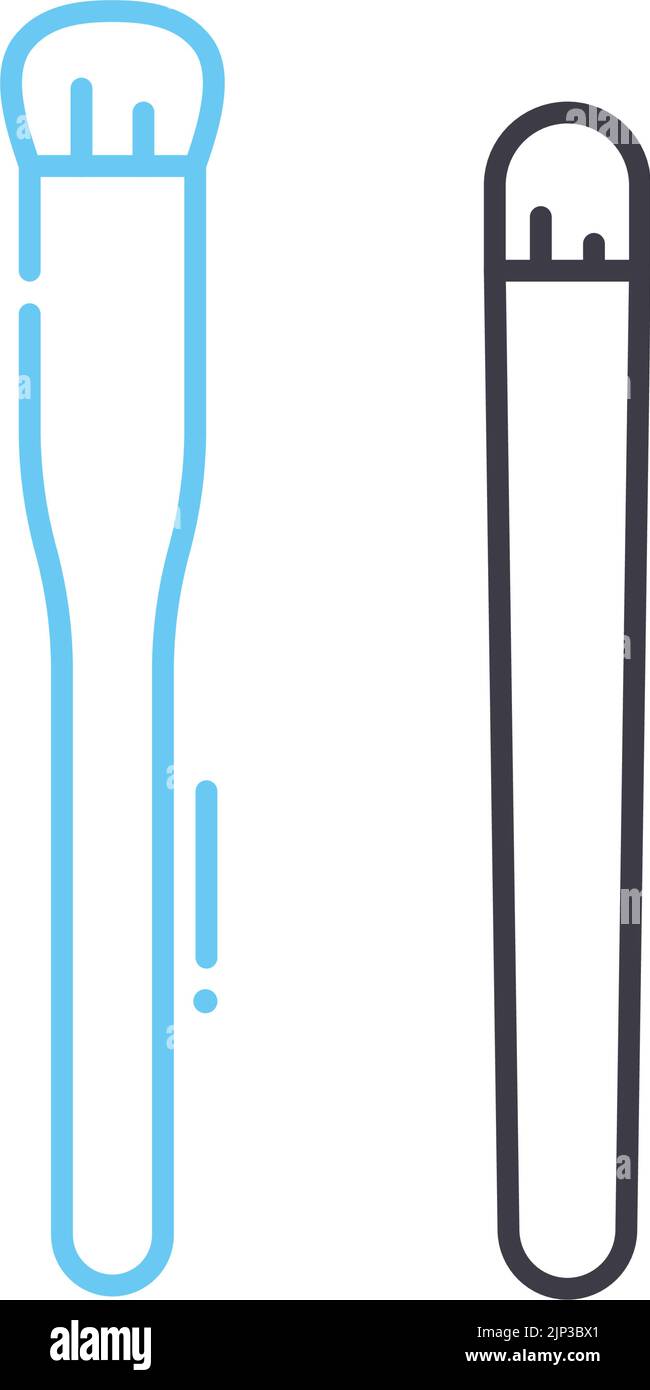 angle shadow brush line icon, outline symbol, vector illustration ...