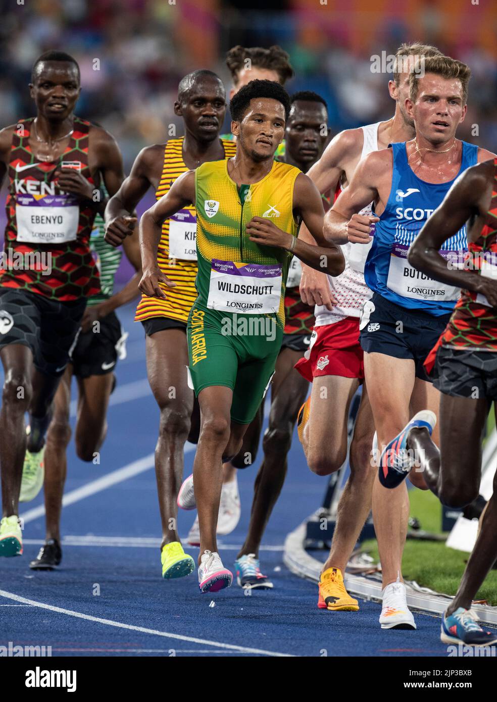 Adriaan Wildschutt of South Africa competing in the men's 10,000m final ...