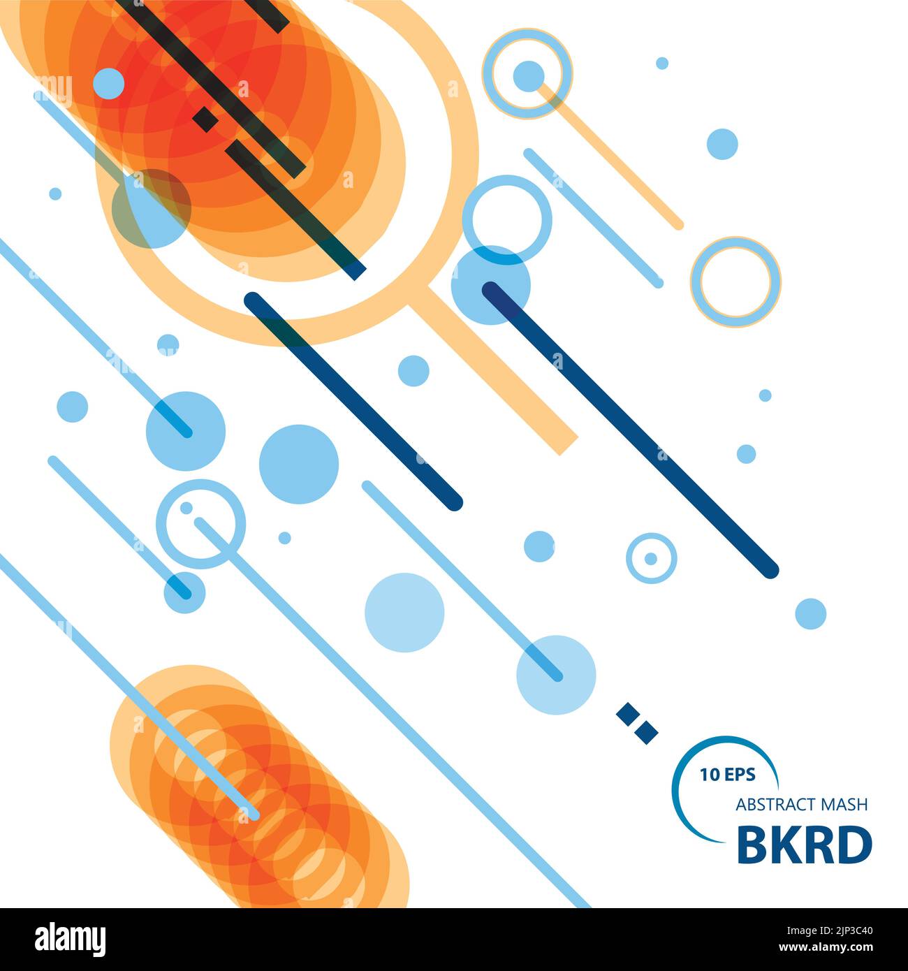 Abstract Dynamic Diagonal Lines And Circles Background Vector Illustration Stock Vector Image