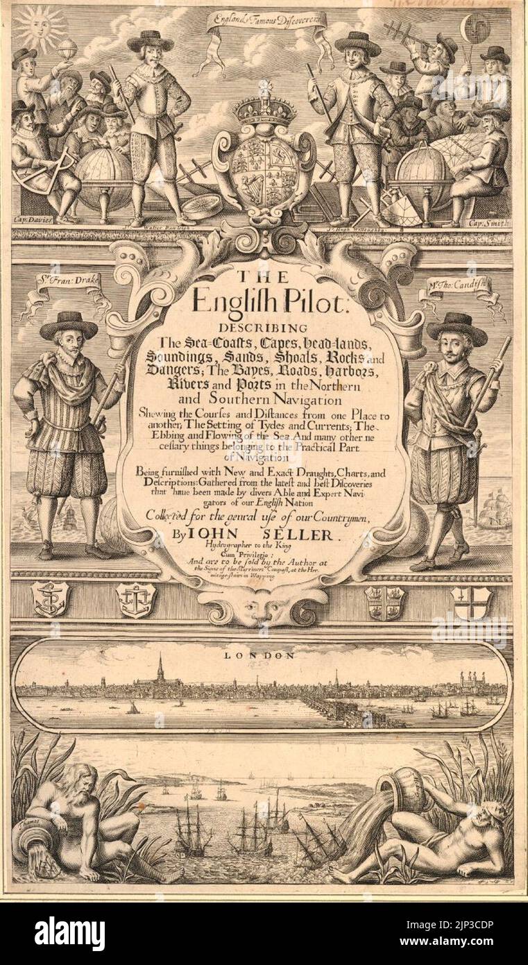 The English Pilot title page Stock Photo - Alamy