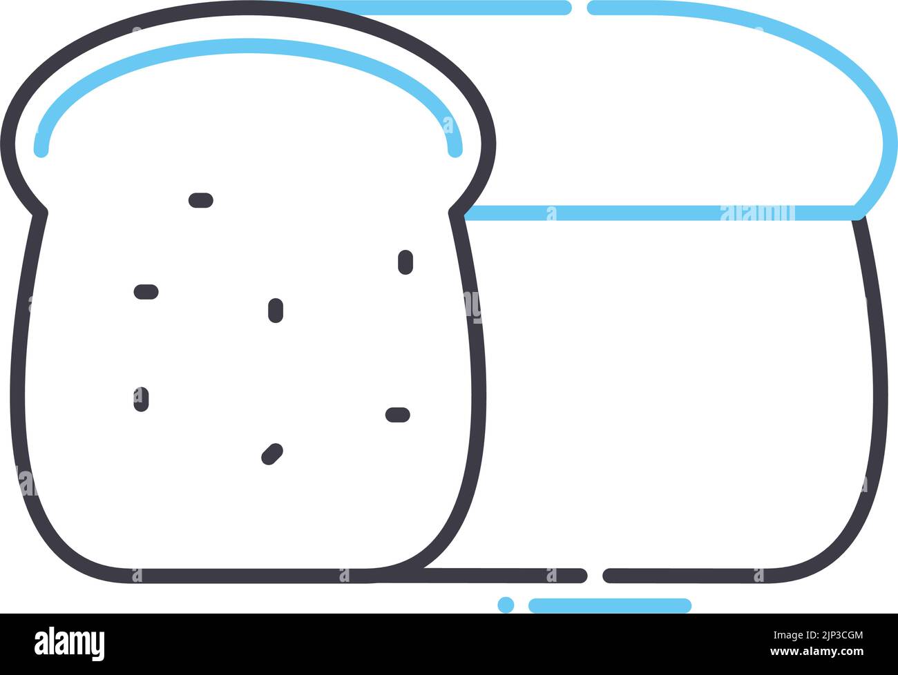 bread line icon, outline symbol, vector illustration, concept sign ...