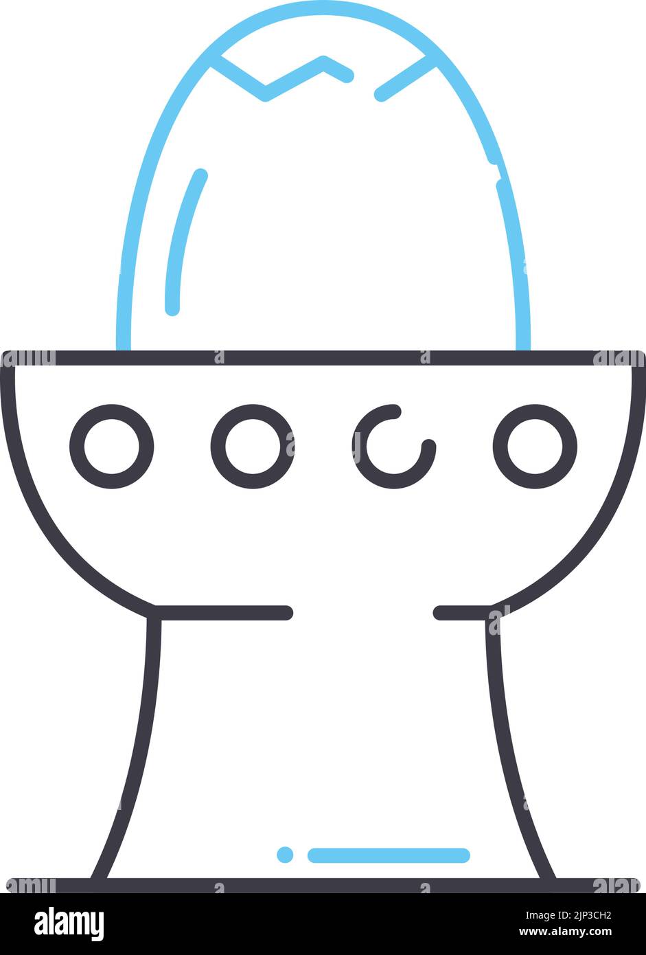 boiled egg line icon, outline symbol, vector illustration, concept sign Stock Vector Image & Art ...