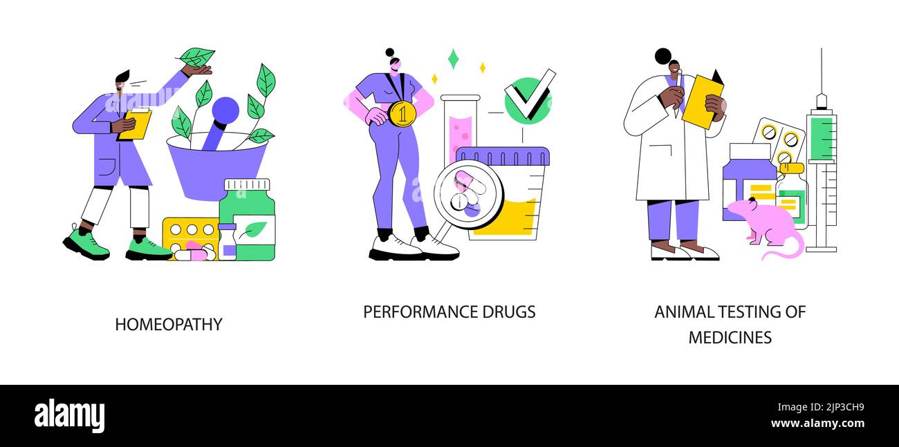 Pharmaceutical business abstract concept vector illustration set ...