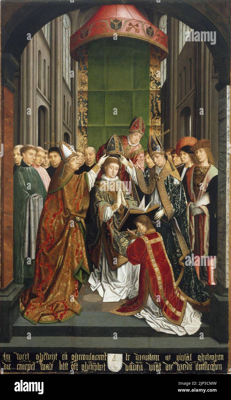 The Enthronement of Saint Romold as Bishop of Dublin, c1490 Stock Photo ...