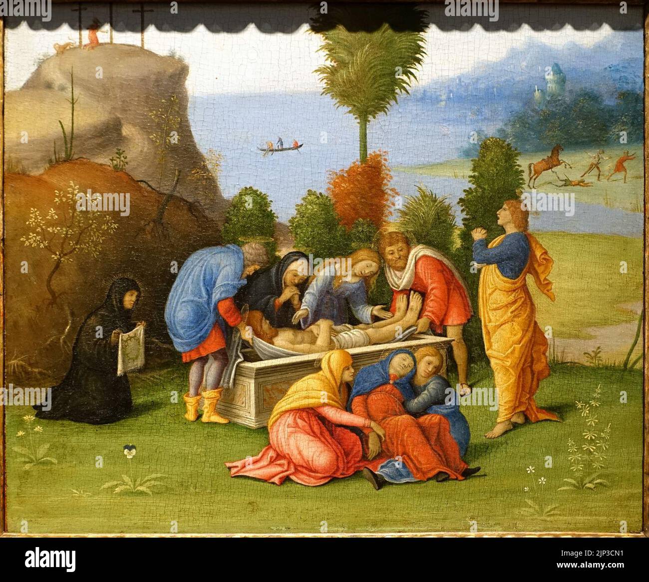 The Entombment of Christ, by Giovanni Francesco Caroto, 1510 Stock ...