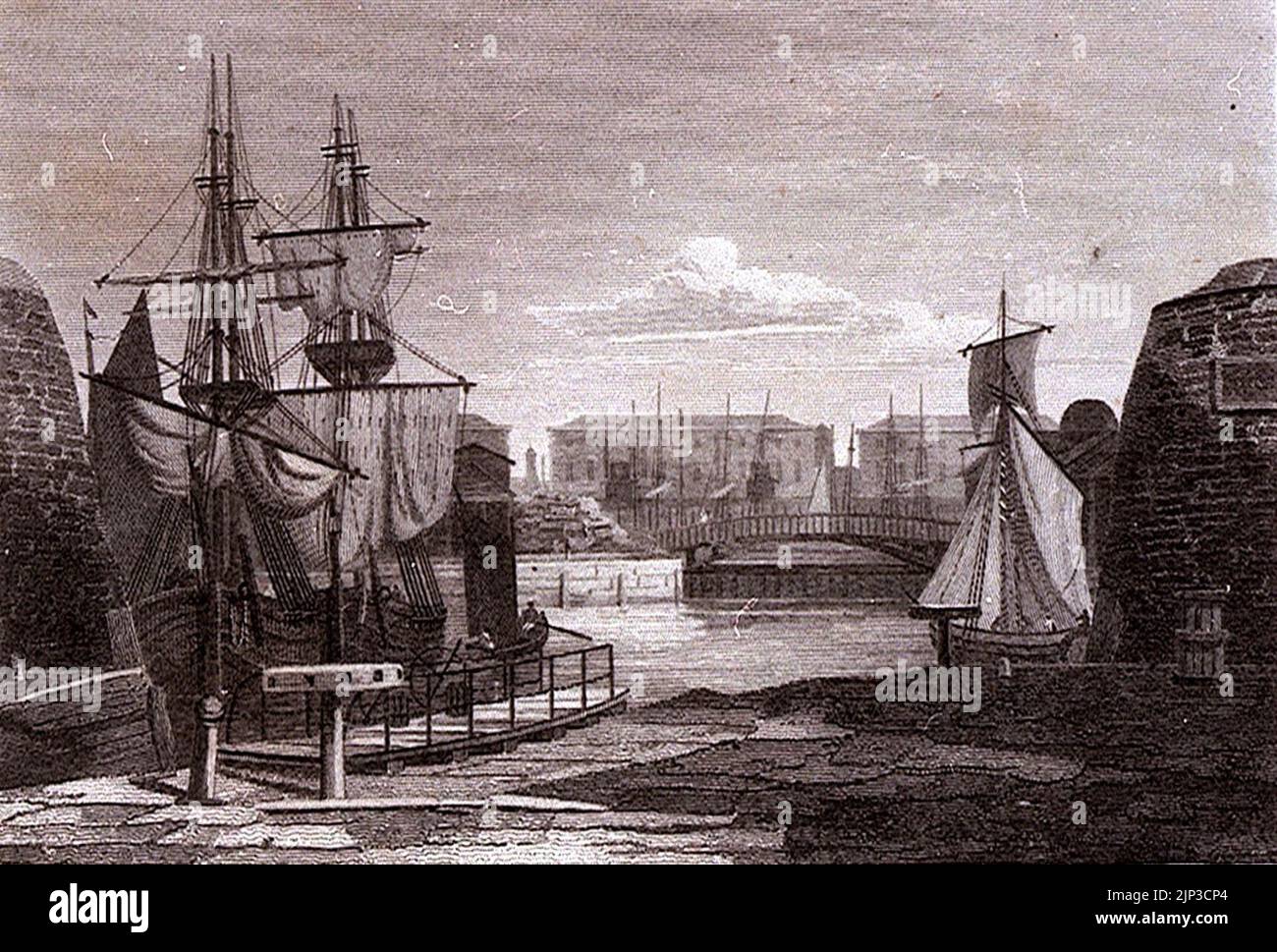 The Entrance to the London Docks Stock Photo - Alamy