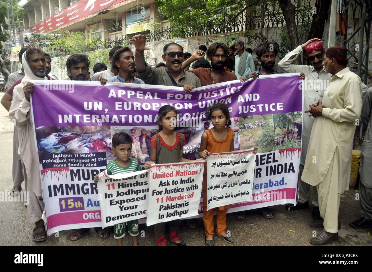 Members of Pakistan Minorities Alliance are holding protest ...