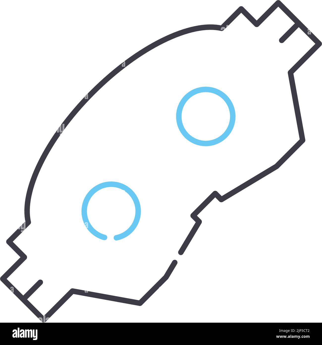 brake pads line icon, outline symbol, vector illustration, concept sign ...