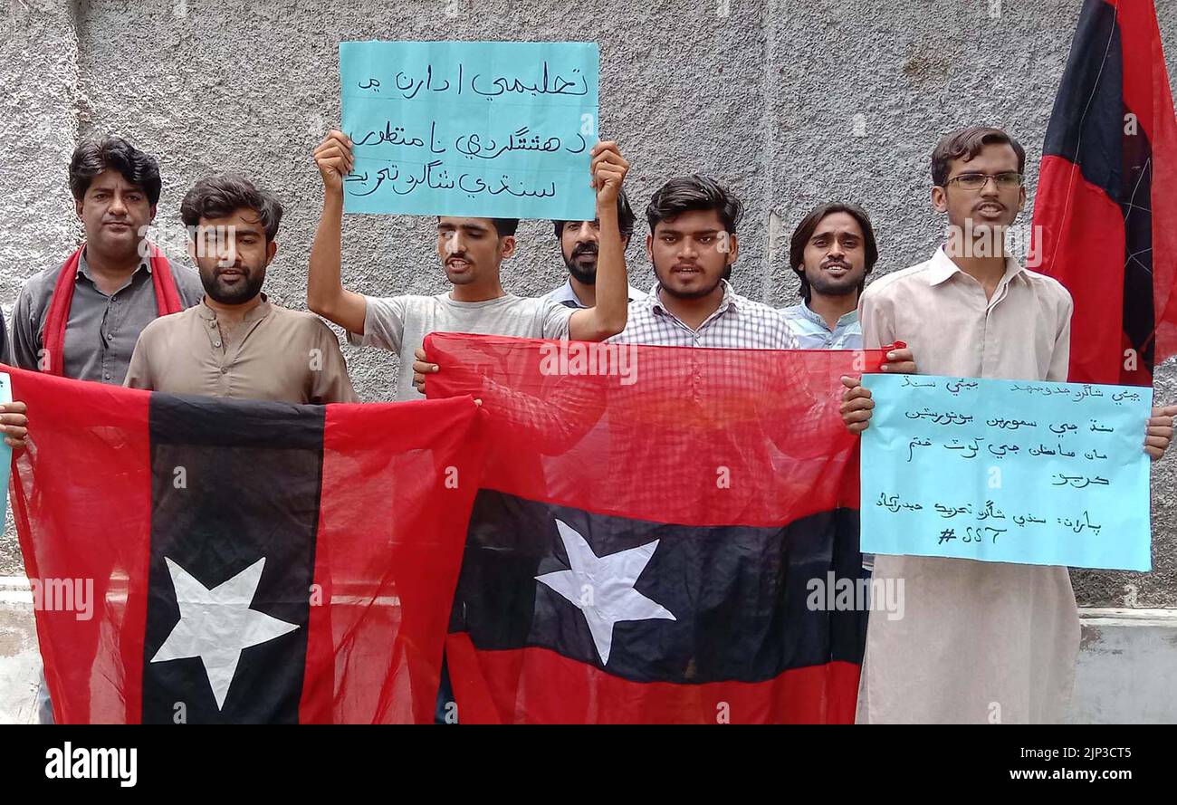 Members of Sindhi Shagrid Tehreek are holding protest demonstration ...