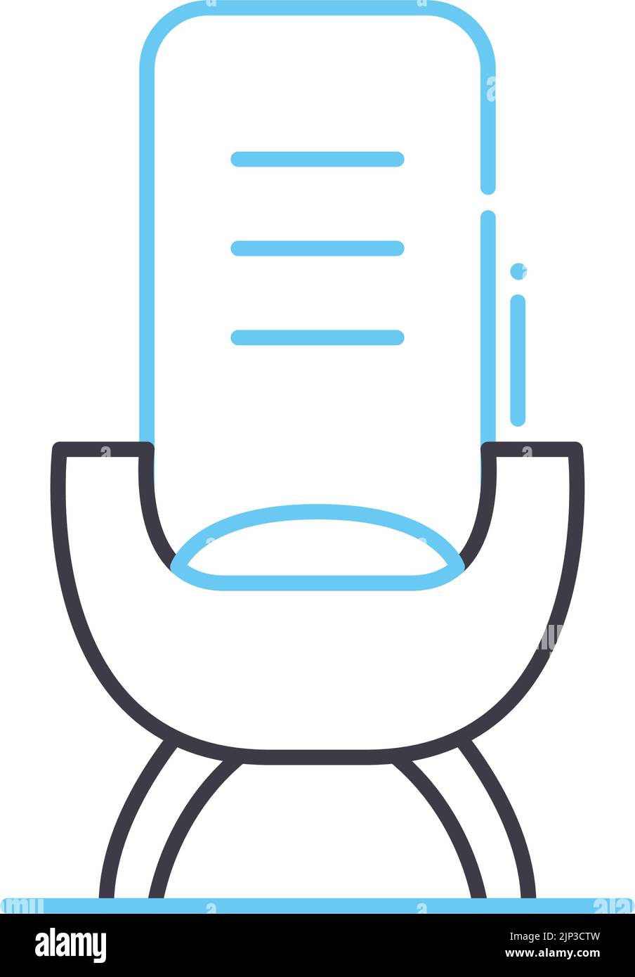 armchair line icon, outline symbol, vector illustration, concept sign ...