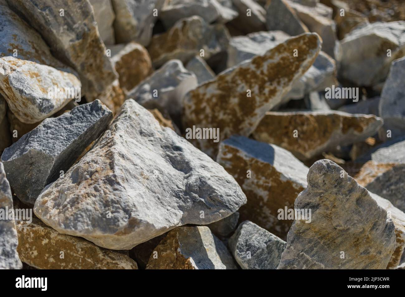 A pile of sharp stones Stock Photo - Alamy