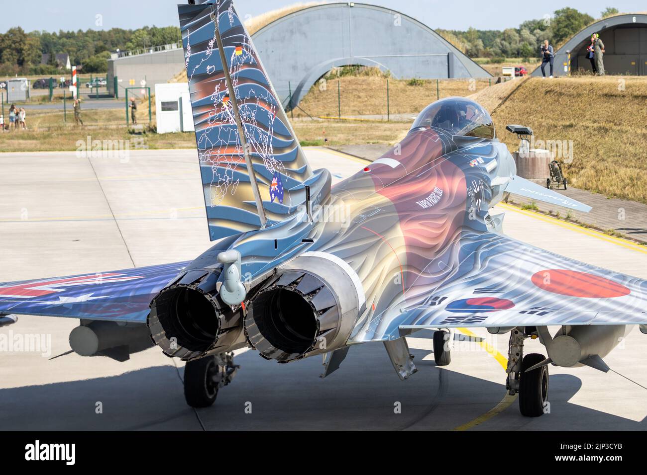 15 August 2022, Bavaria, Neuburg An Der Donau: A German Eurofighter ...