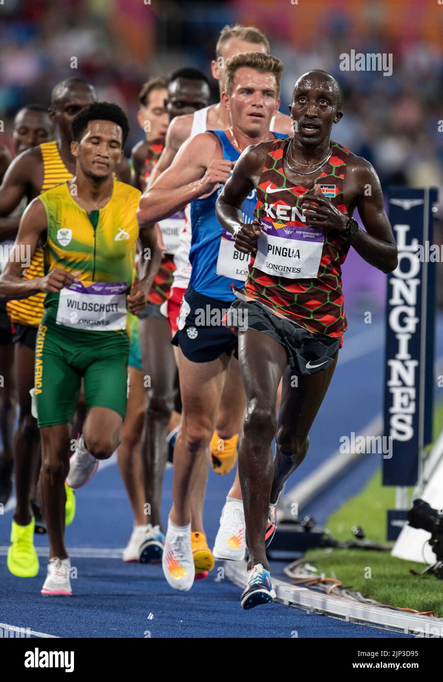 Edward Zakayo Pingua of Kenya competing in the men's 10,000m final at ...