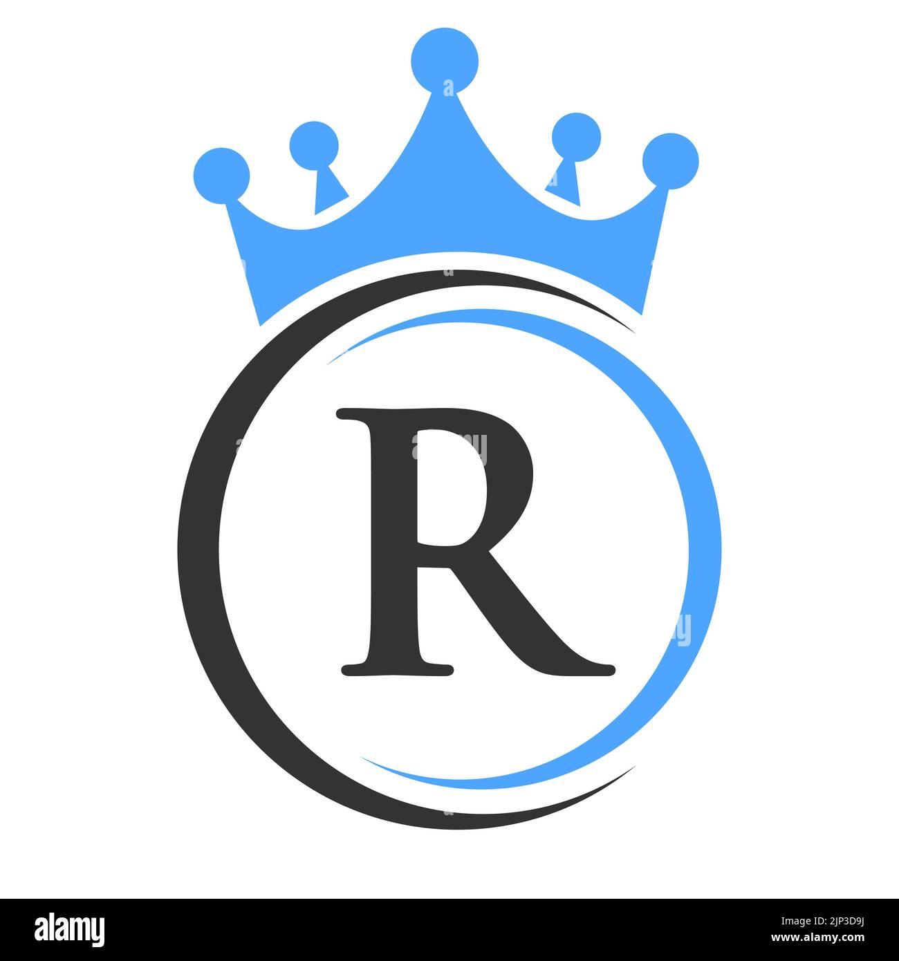 Letter R Elegant Crown Logo Template. Royal Crown Logotype Luxury Sign ...