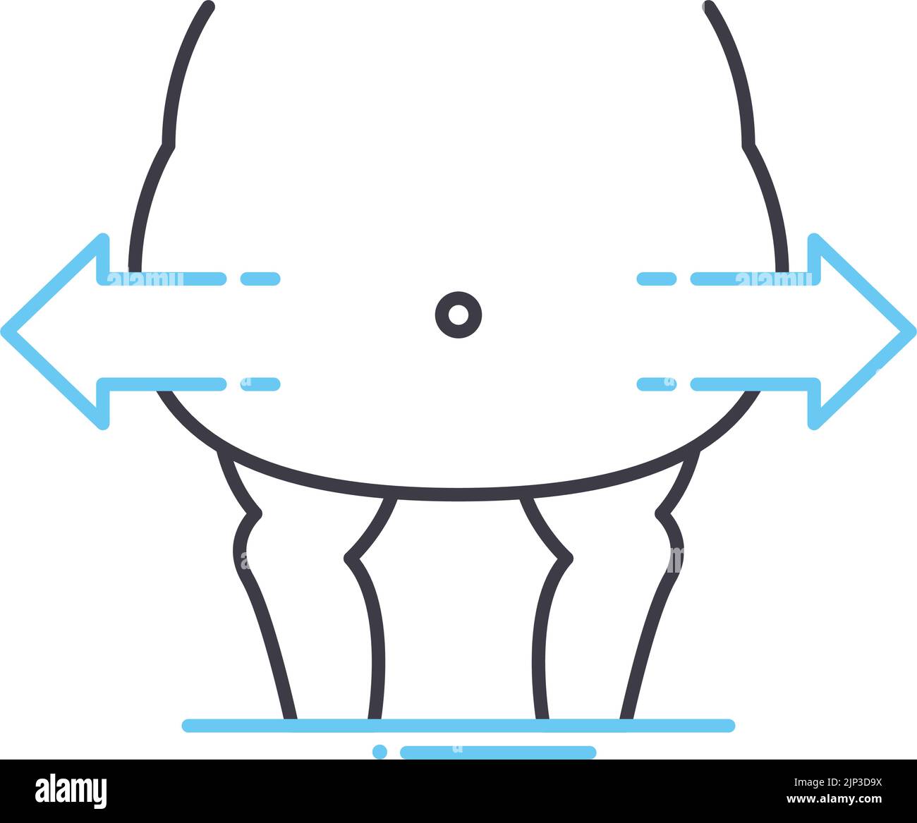 body fat line icon, outline symbol, vector illustration, concept sign ...