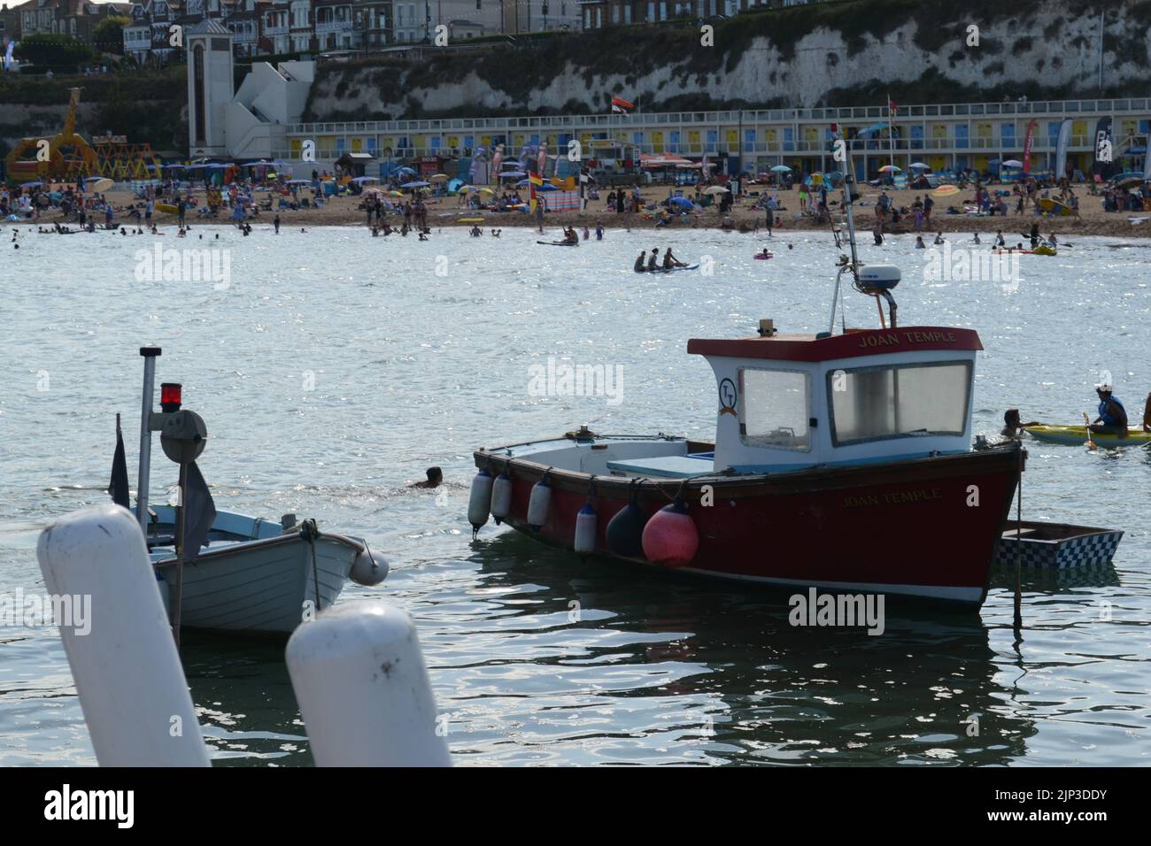 The Viking Bay beach, Broadstairs view from pier of Viking Bay with an ...