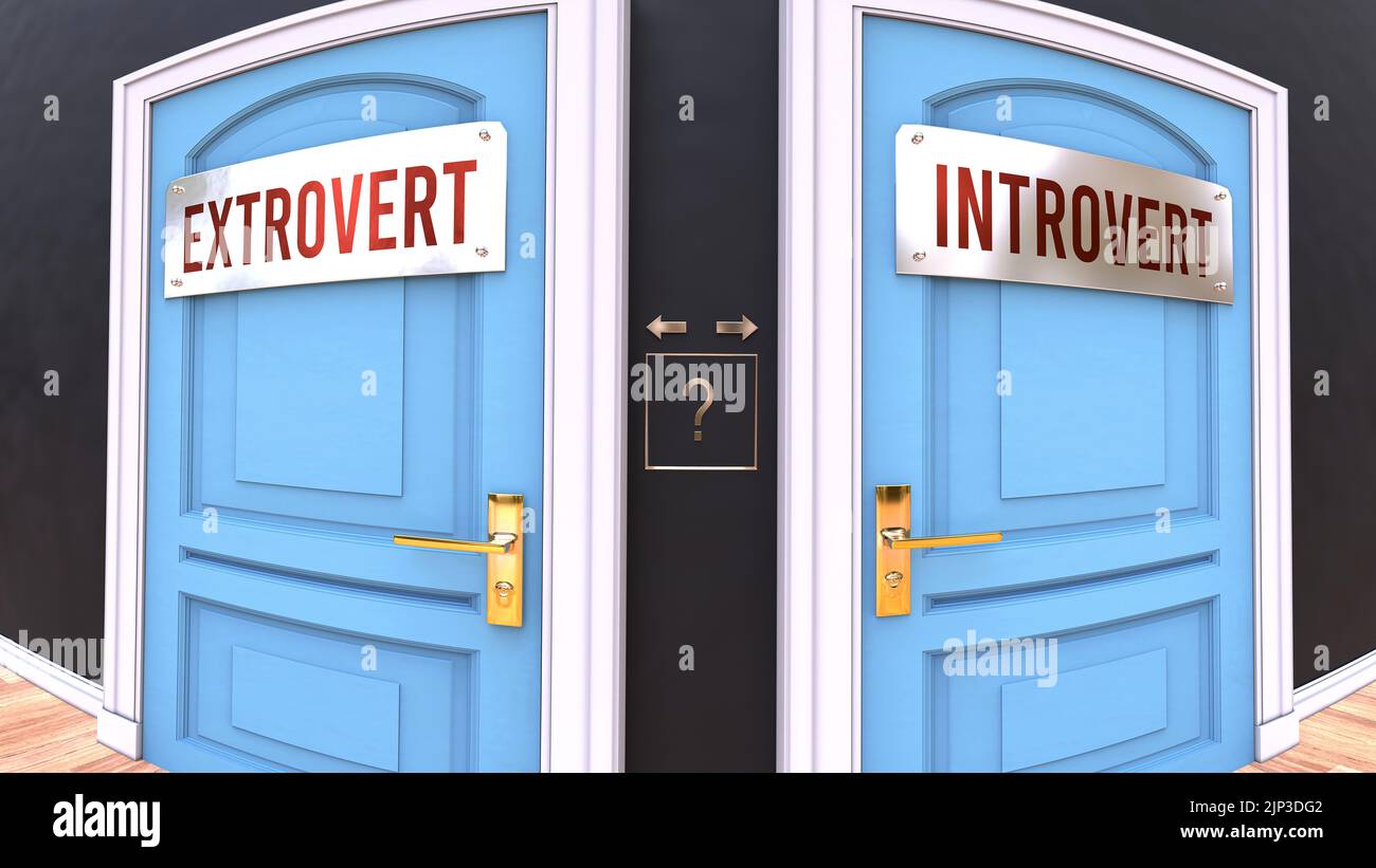 Extrovert or Introvert - a choice. Two options to choose from ...
