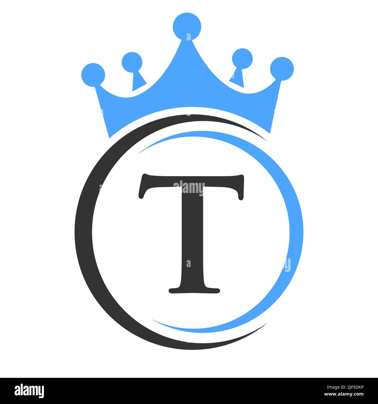 Letter T Elegant Crown Logo Template. Royal Crown Logotype Luxury Sign ...