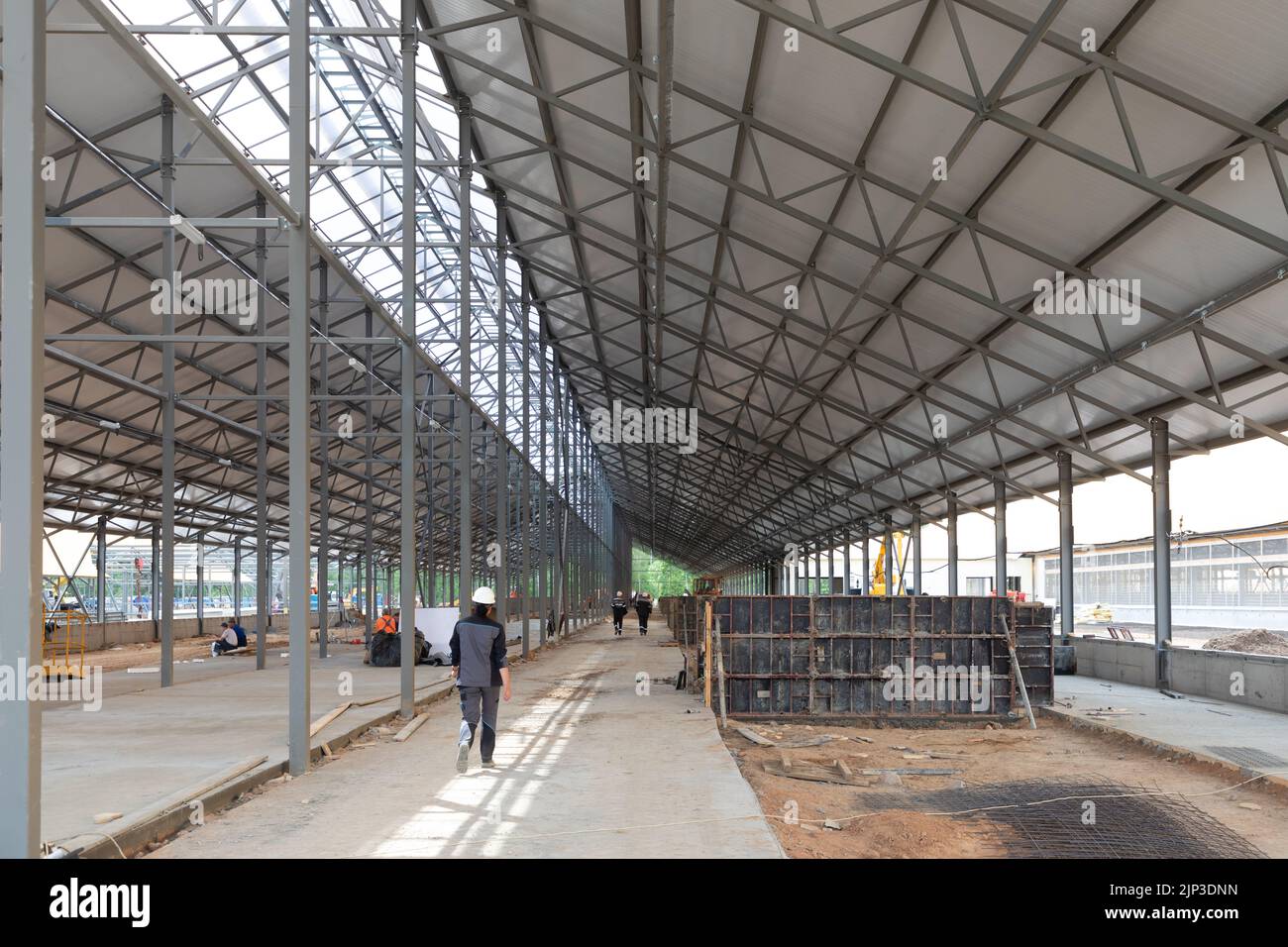 construction of a new modern cattle farm Stock Photo - Alamy