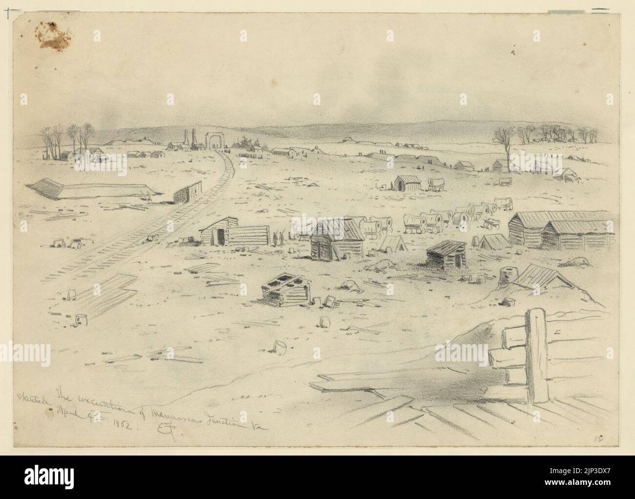 The evacuation of Manassas Junction, Va Stock Photo - Alamy