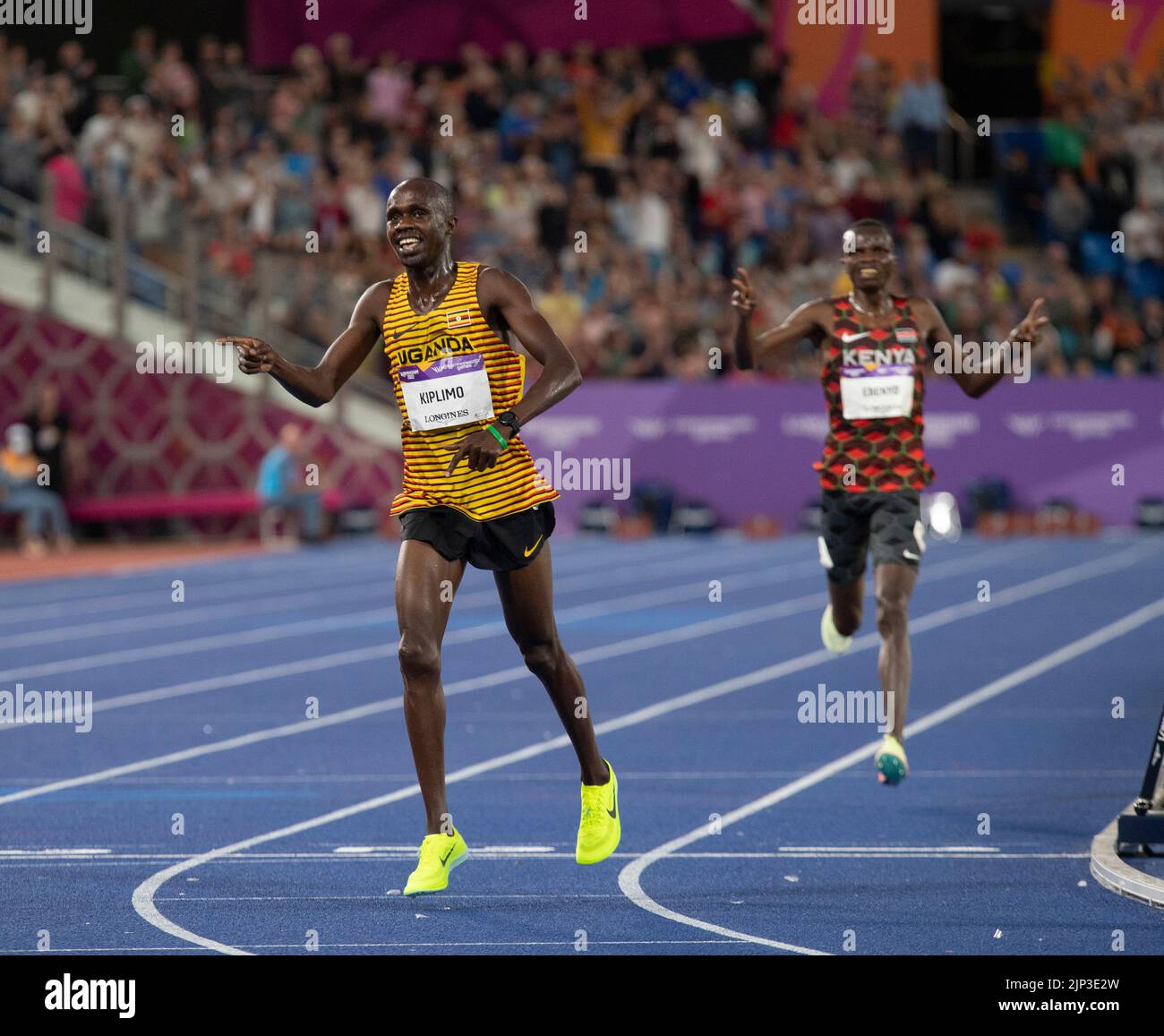 Jacob Kiplimo of Uganda competing in the men's 10,000m final at the ...