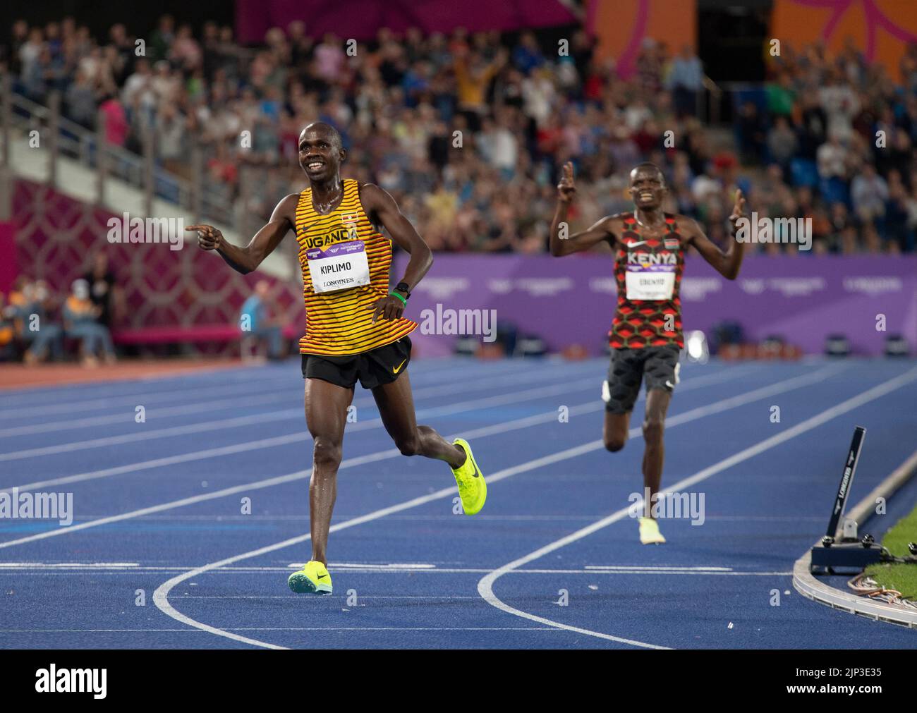 Jacob Kiplimo of Uganda competing in the men's 10,000m final at the ...