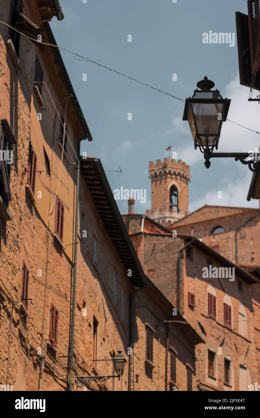 Small street in Volterra, Tuscany, Italy Stock Photo - Alamy