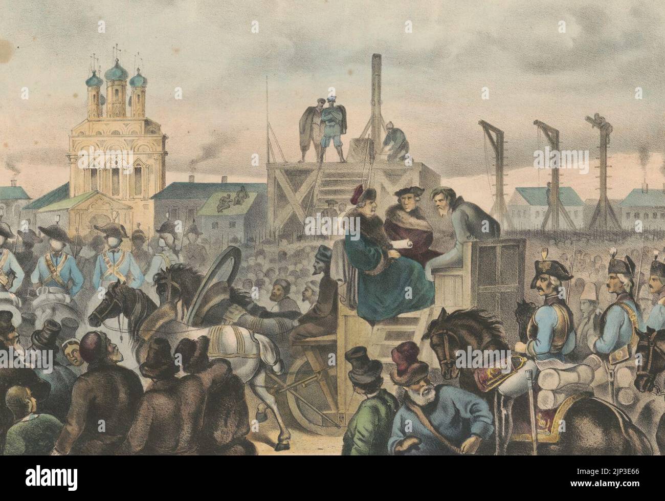 The execution of Emilian Pougatchiff in Moscow Jany. 10th 1775, a ...