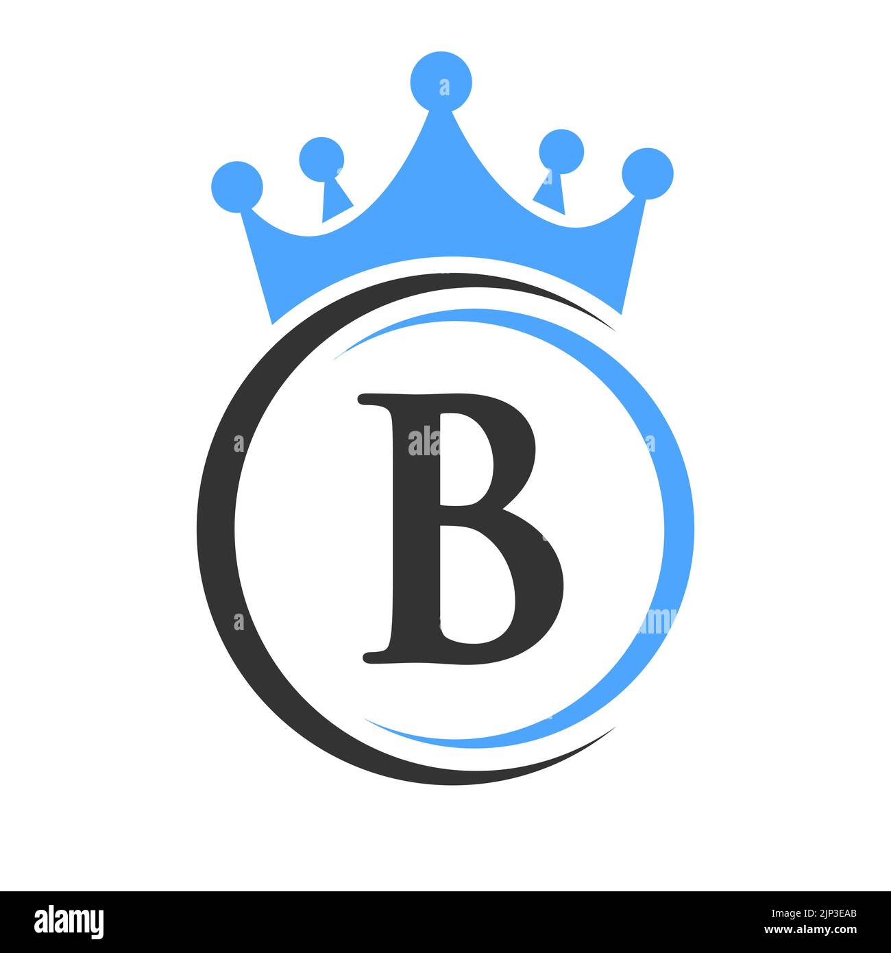 Letter B Elegant Crown Logo Template. Royal Crown Logotype Luxury Sign ...