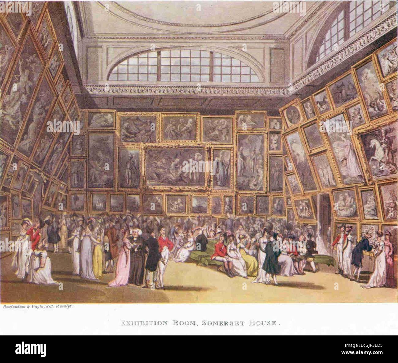 The Exhibition Room at Somerset House by Thomas Rowlandson and Augustus ...